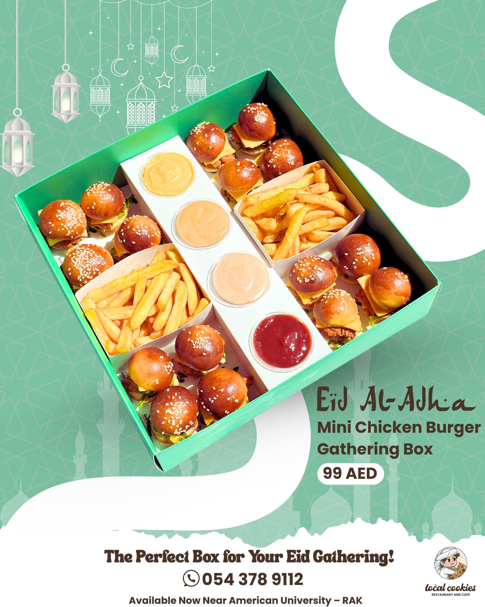 Eid Mini Chicken Burger Box-16 pcs - Local Cookies